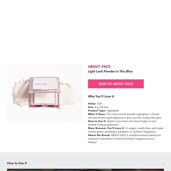 About Face | Makeup | Aboutface Light Lock Powder In This Bliss New ...